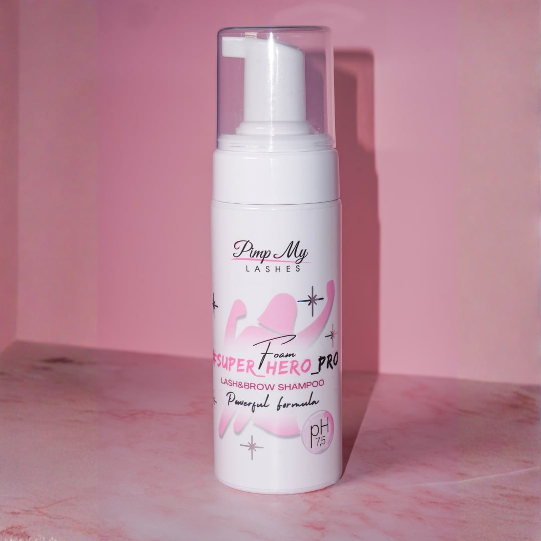 Piankowy szampon do brwi i rzęs Super Hero Pro 150 ml Pimp My Lashes ...
