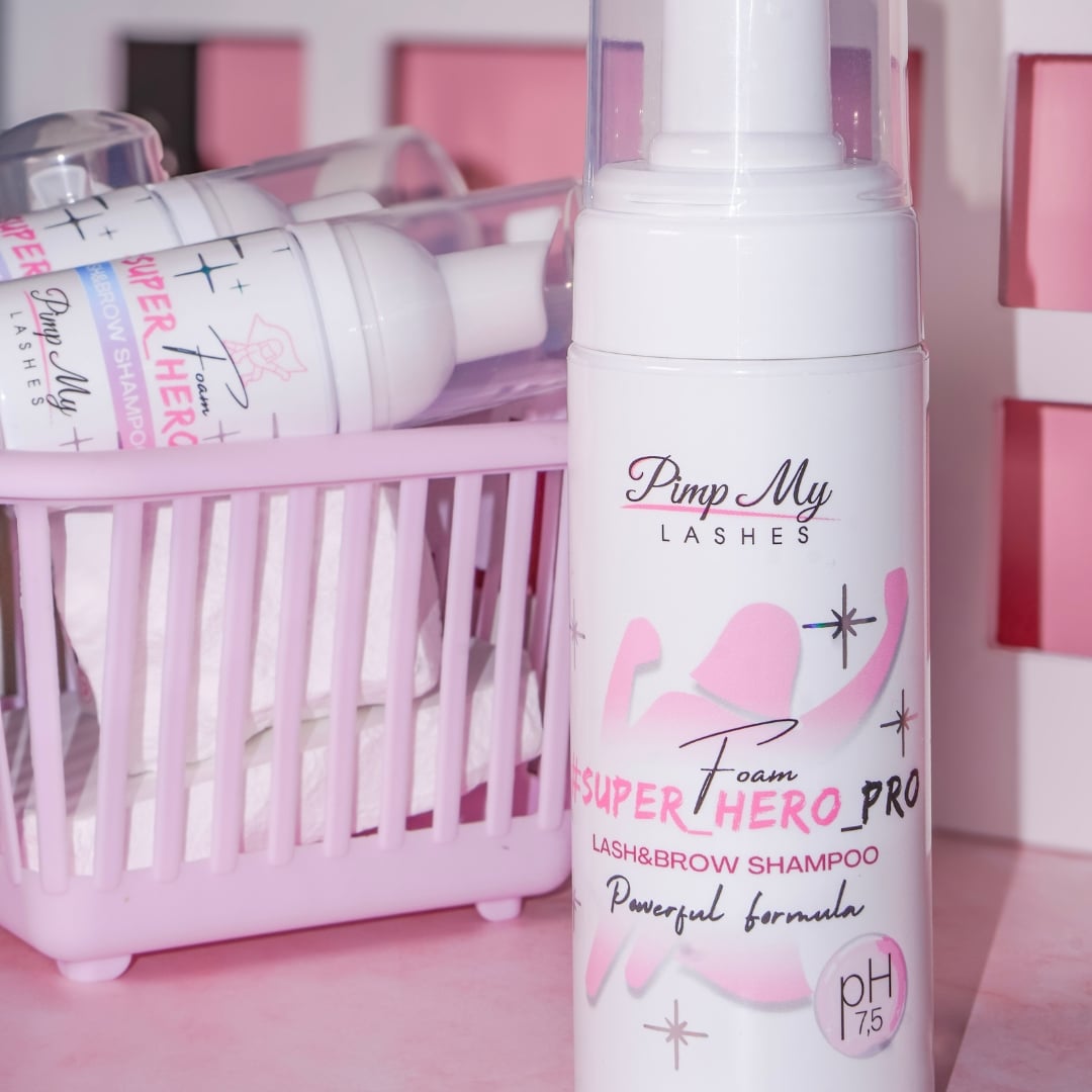 Piankowy szampon do brwi i rzęs Super Hero Pro 150 ml Pimp My Lashes ...
